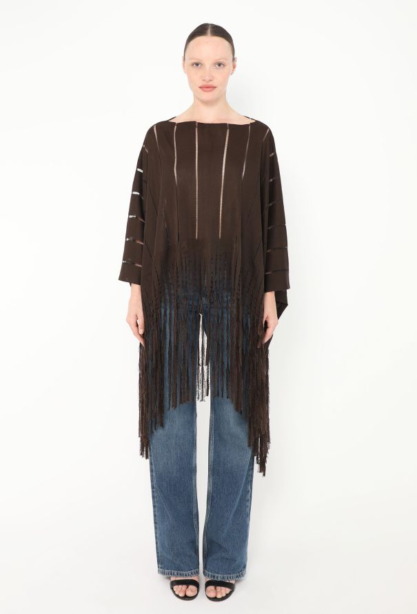 ICONIC S/S 2002 Fringe Cape Top - Saint Laurent | Authentic & Vintage ...
