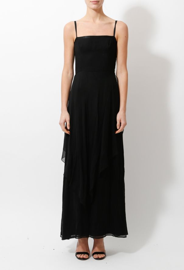 Haute Couture Black Chiffon Dress | Authentic & Vintage | ReSEE