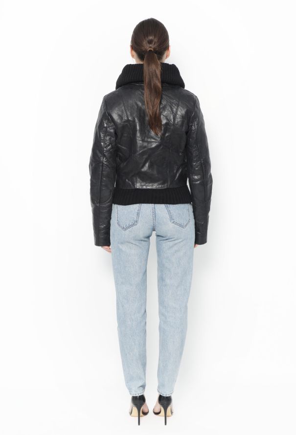 Ribbed Leather Bomber Jacket | Authentic & Vintage | ReSee Ribbed Leather Bomber Jacket | Authentic & Vintage | ReSee