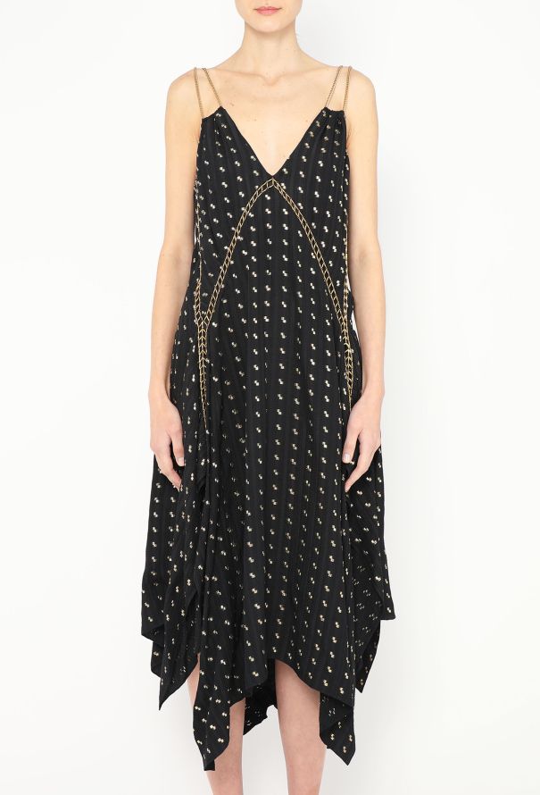 S/S 2014 Chainlink Trim Silk Dress | Authentic & Vintage | ReSee