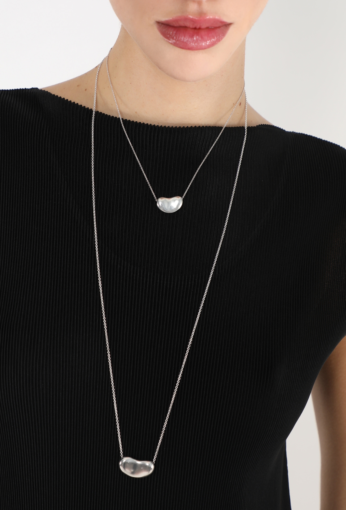 Long Sterling Silver Bean Pendant - Tiffany & Co | ReSee